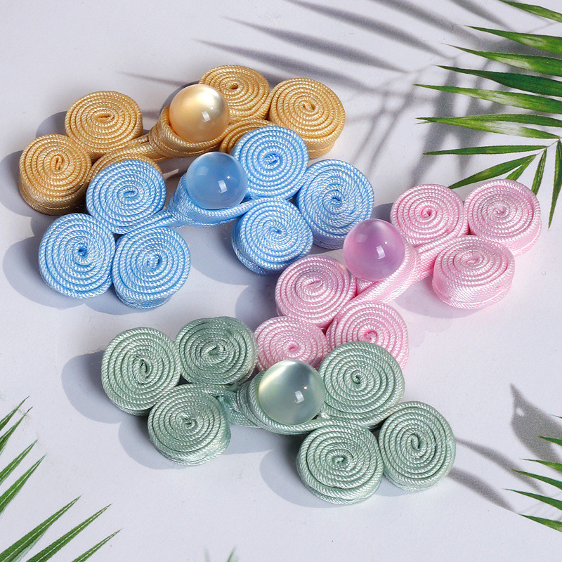 Cheongsam Plate Button Jade Bead Three-Wheel Button Tang Suit Hanfu ...