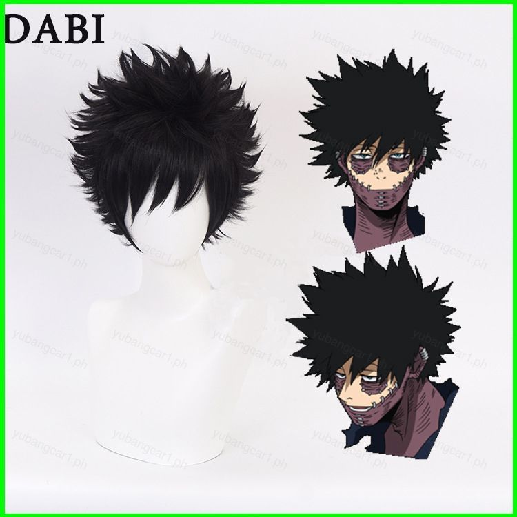 YB1 My Hero Academia - Dabi Wig Cosplay Prop Anime Black Short Hair ...