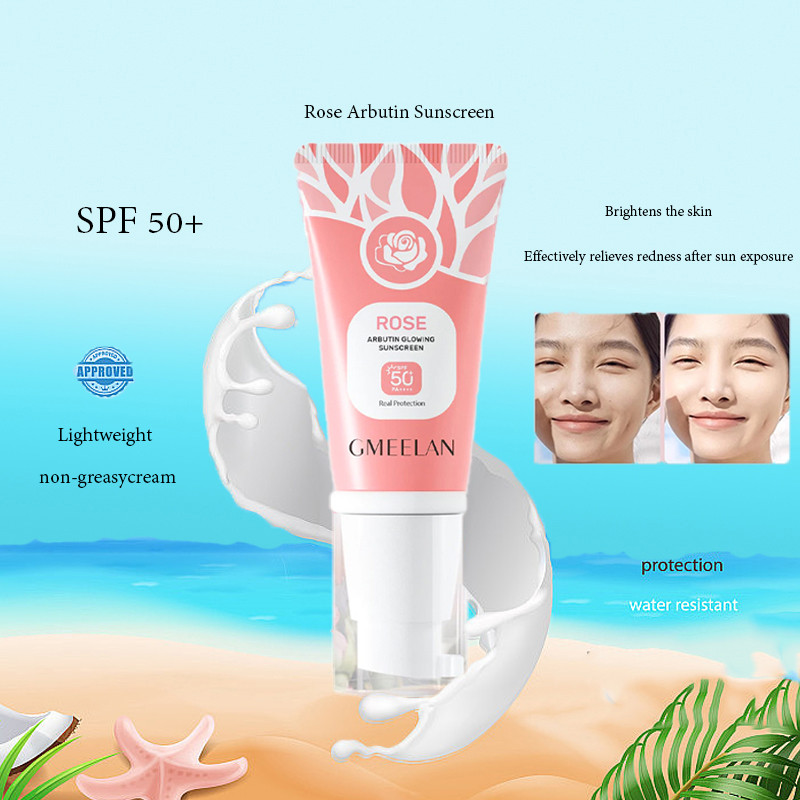 GME- 3PCS rose arbutin sunscreen SPF50+ UV protection Effectively ...