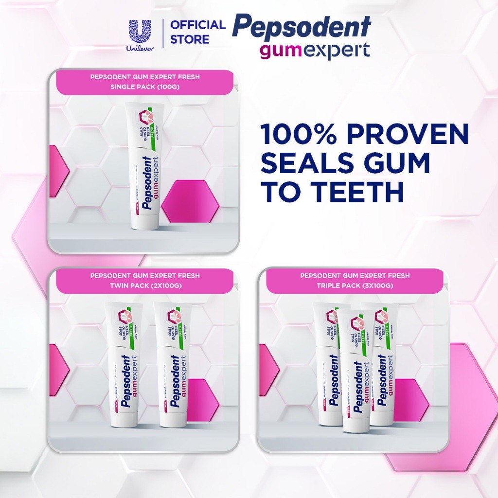 Pepsodent Gum Expert Fresh Toothpaste – 100% Proven Seals Gum To Teeth ...