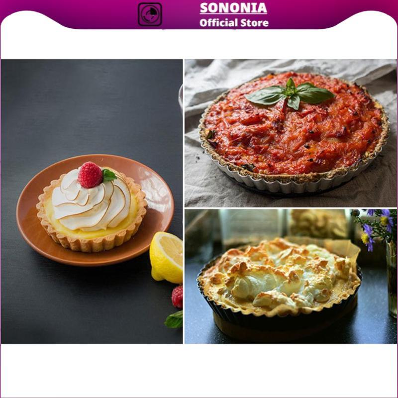 SONONIA Non Stick Fluted Flan Tin Mould Pie Quiche Tray Bake French ...