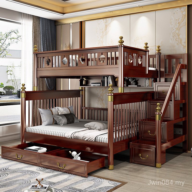 New Chinese Style With Drawer 1.8 Child-Mother Bed Adult Bunk Bed High ...