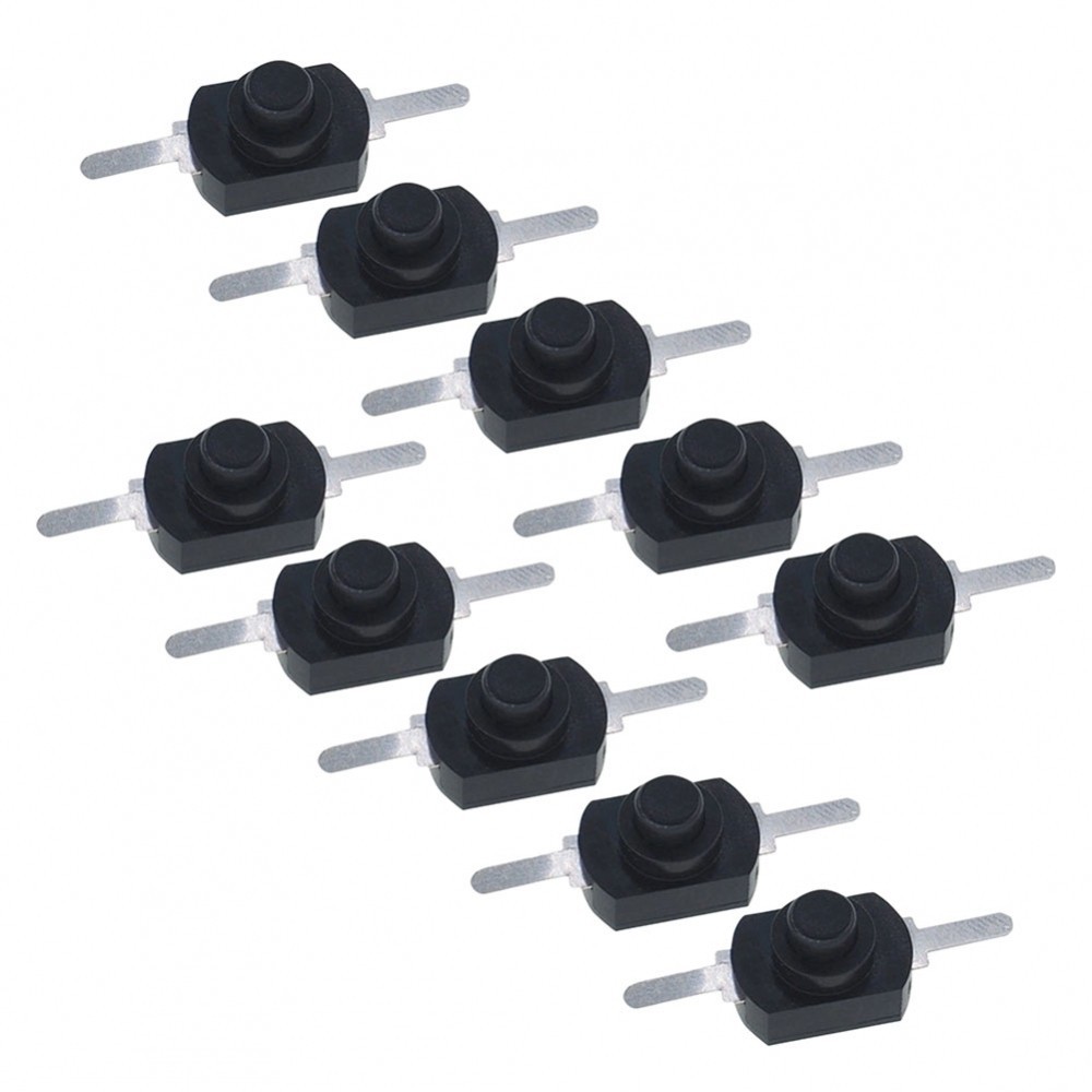10PCS 1A 30V Black Latching On Off Mini Torch Push Button Switch copper ...