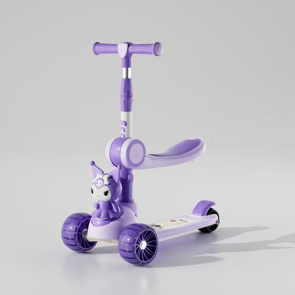 Kuromi Scooter for Kid Skuter Budak Foldable Adjustable Height With ...
