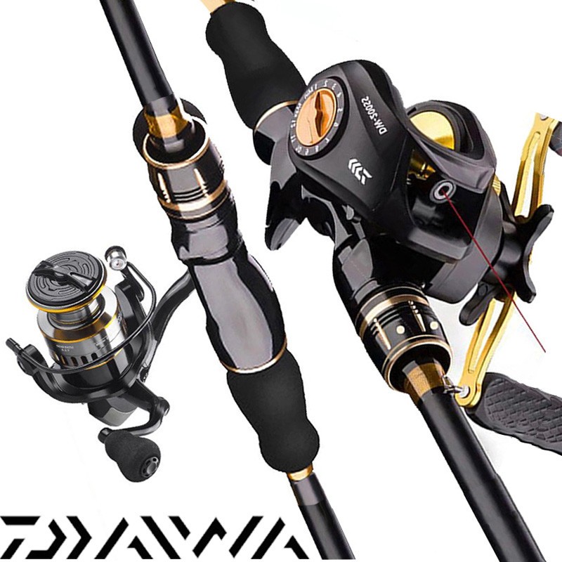 DAIWA Fishing Set Combo 1.6m/1.8m/2.1m Portable Fishing Rod Fishing ...