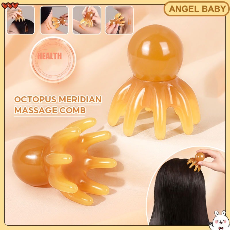 Octopus Massage Comb Head Body Facial Meridian Massage Tool Stimulating ...