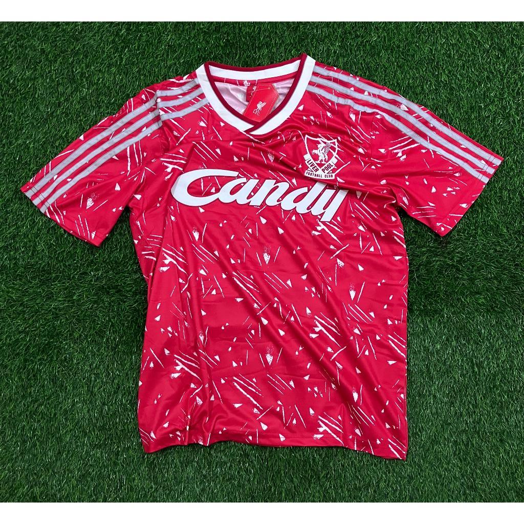 (RETRO) LIVERPOOL HOME CANDY VINTAGE RETRO JERSEY 1989/1991 GRADE ORI ...