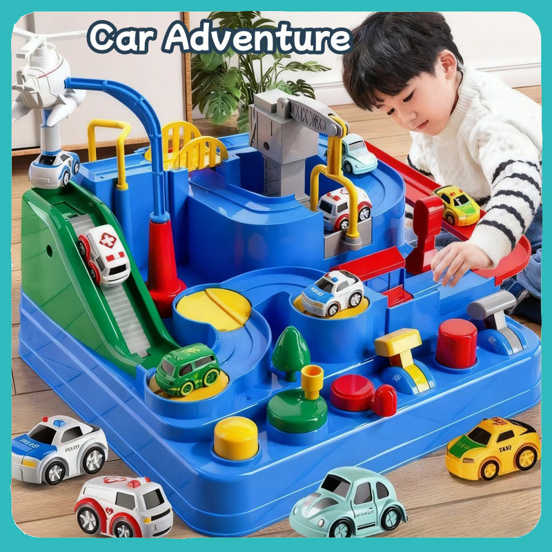 Car Adventure Toy Set Track Car Play Set Educational Toy Car Parking ...