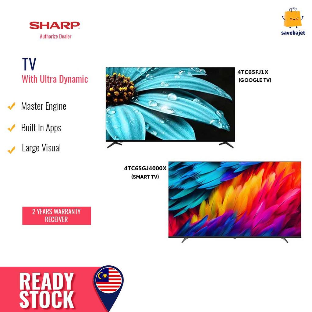 Sharp Televisyen - 4K UHD 4TC65FJ1X (Google TV) / 4TC65GJ4000X (Smart ...