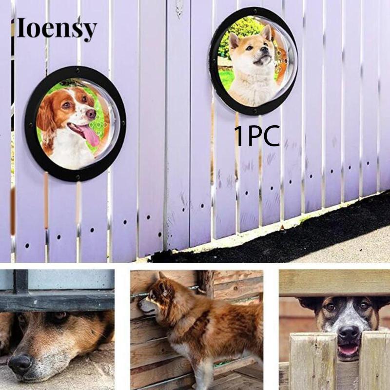 Ioensy Dog Fence Window, Acrylic Dome View with Air Holes Playground ...