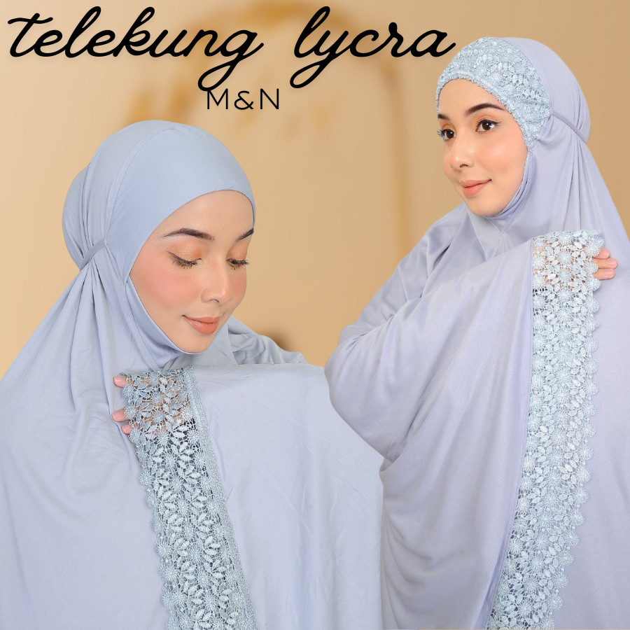Telekung Lycra Lace + Beg Muslimah Dewasa | Shopee Malaysia