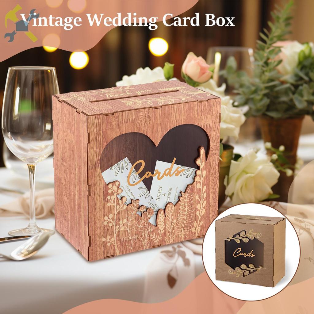 Wooden Envelope Card Box Creative Wedding Reception Card Box with ...