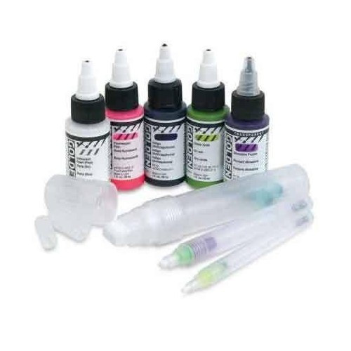 Golden Artist Colors Acrylic High Flow with Marker Set (Professional ...
