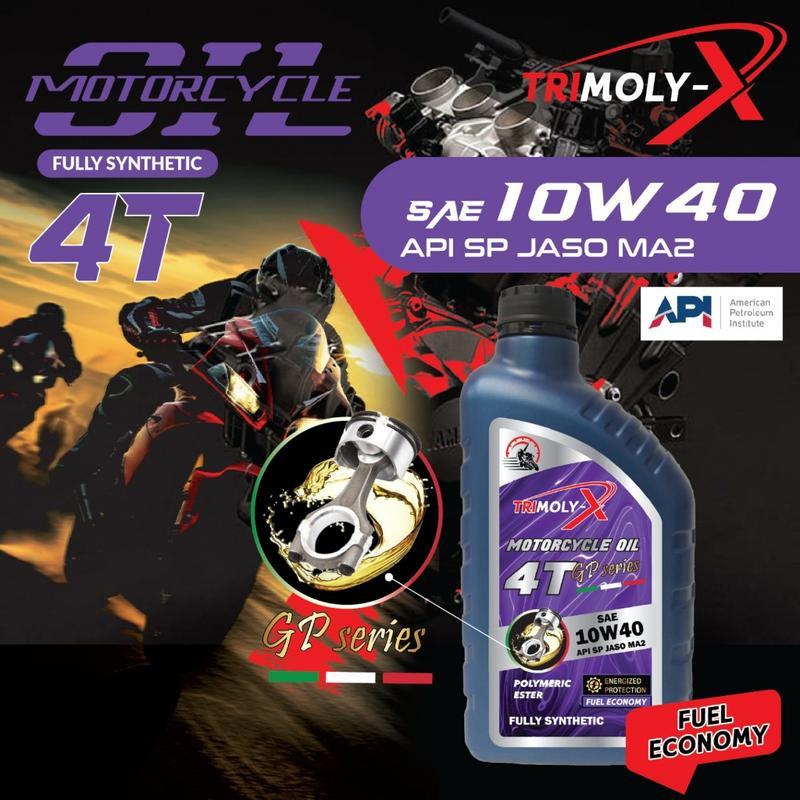 TRIMOLY-X GP SERIES 10w40 4T 1L ESTER Fully Synthetic API SP JASO MA2 ...