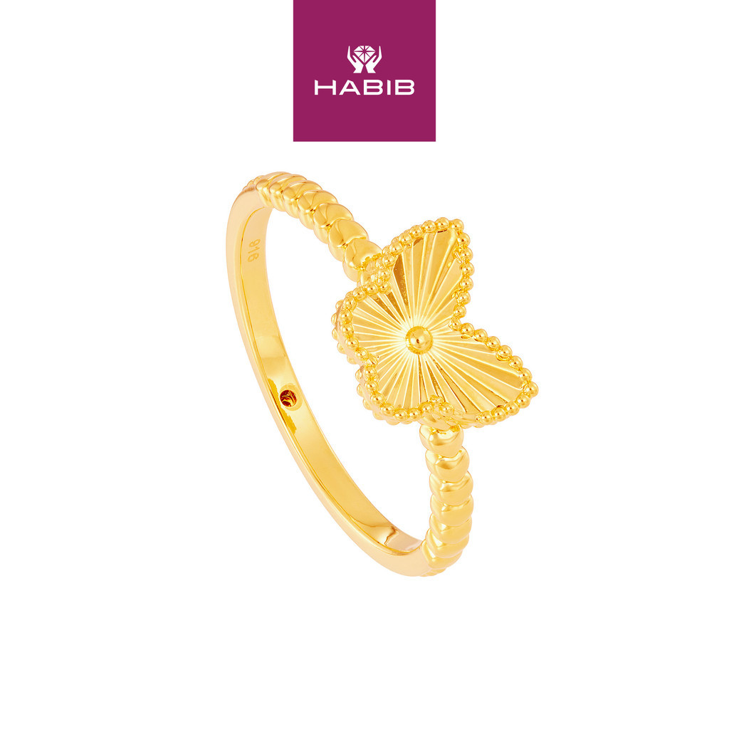 HABIB 916/22K Yellow Gold Ring 6GR00031025 | Shopee Malaysia