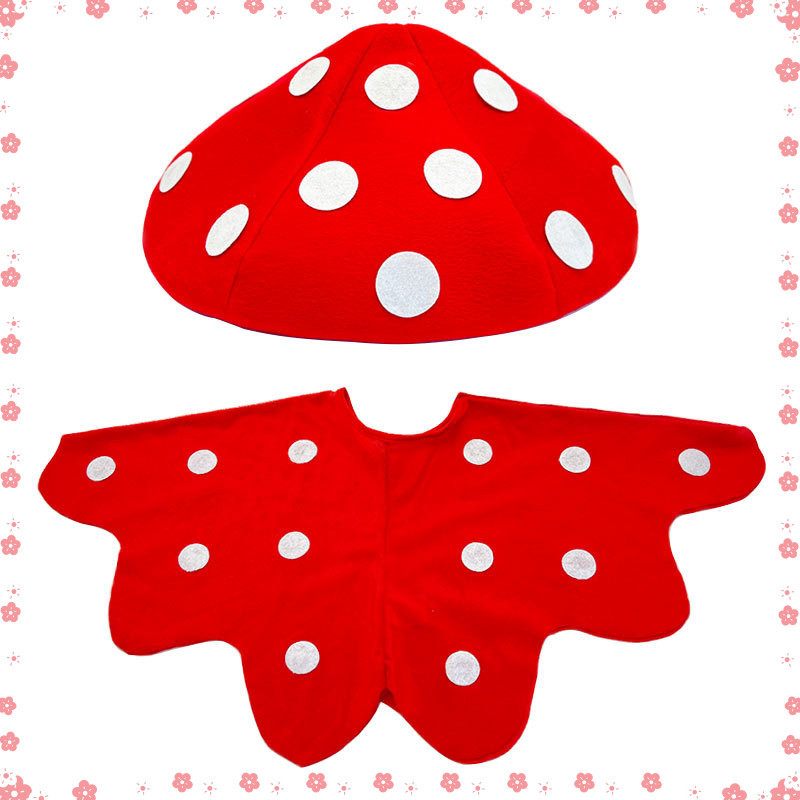 Christmas Spotted Mushroom Beret: Plush Red & White Spotted Big Brim ...