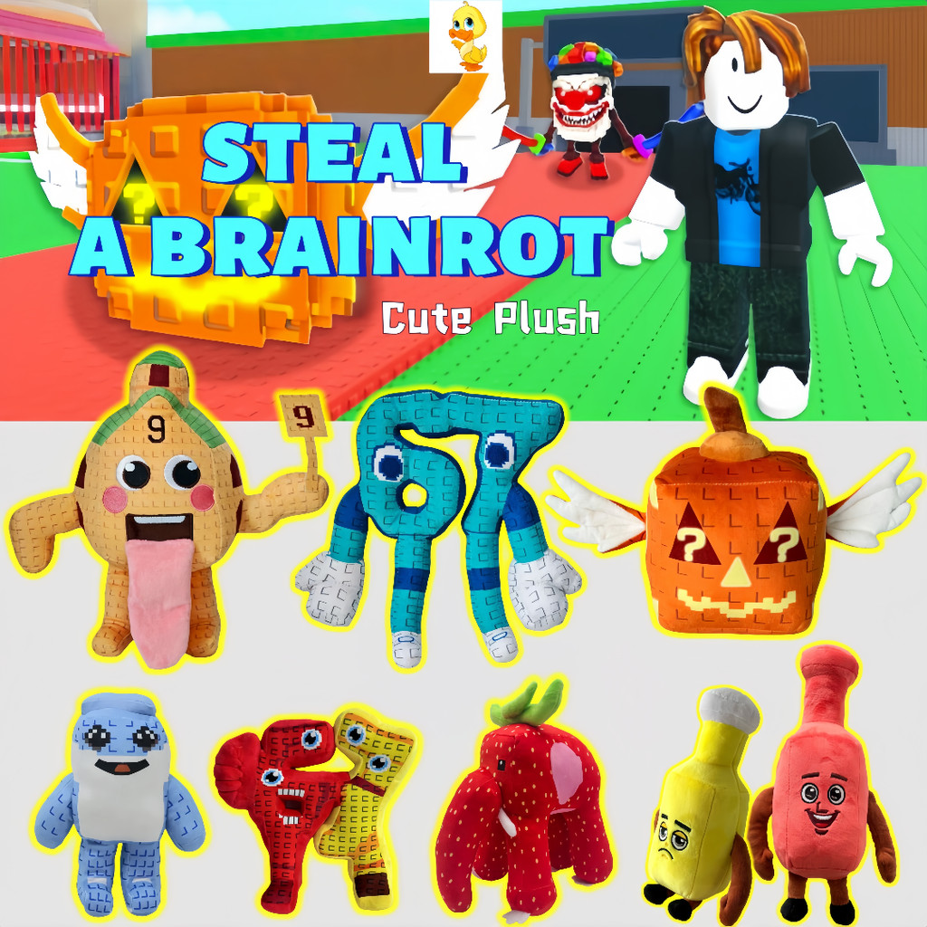 P.L.U.S Roblox Steal A Brainrot Plush Toys Red Strawberry Elephant ...