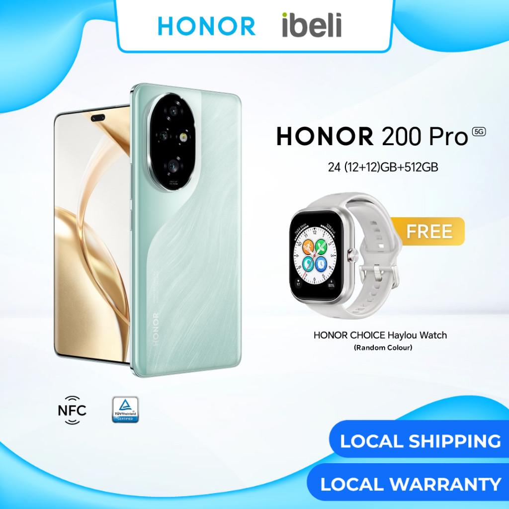 [NEW] HONOR 200 Pro 5G Smartphone 24 (12+12)GB+512GB Triple 50MP Studio ...