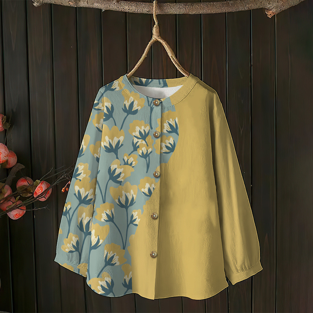 Baju Plus Size Muslim Blouse Baju Raya Elegant Floral Women's Shir ...