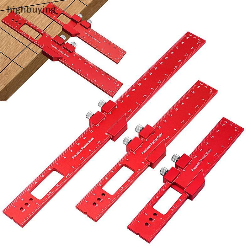 HBMY Precision T Type Pocket Ruler Inch Metric Measuring Tool With ...