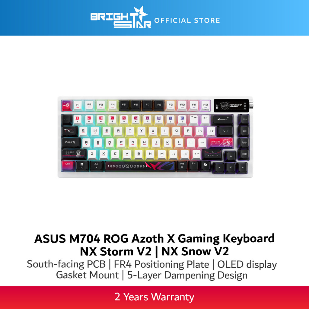 ASUS M704 ROG Azoth X Mechanical Gaming Keyboard - NX Snow V2/NX Storm ...