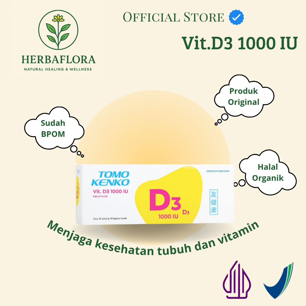 KENKO Tomo Original BPOM Vitamin D3 1000 IUKenko – Supports Healthy ...