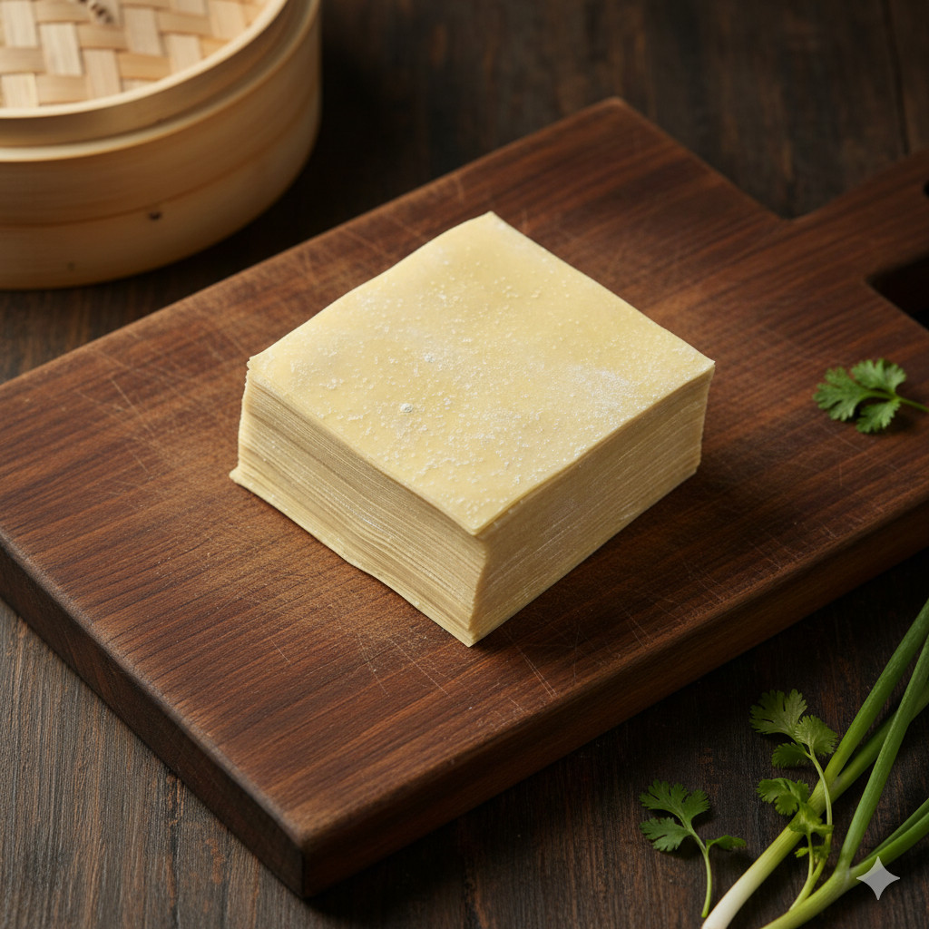 HALAL Wantan Skin Made with High-Quality Wheat Flour Frozen Vacuum Pack ...