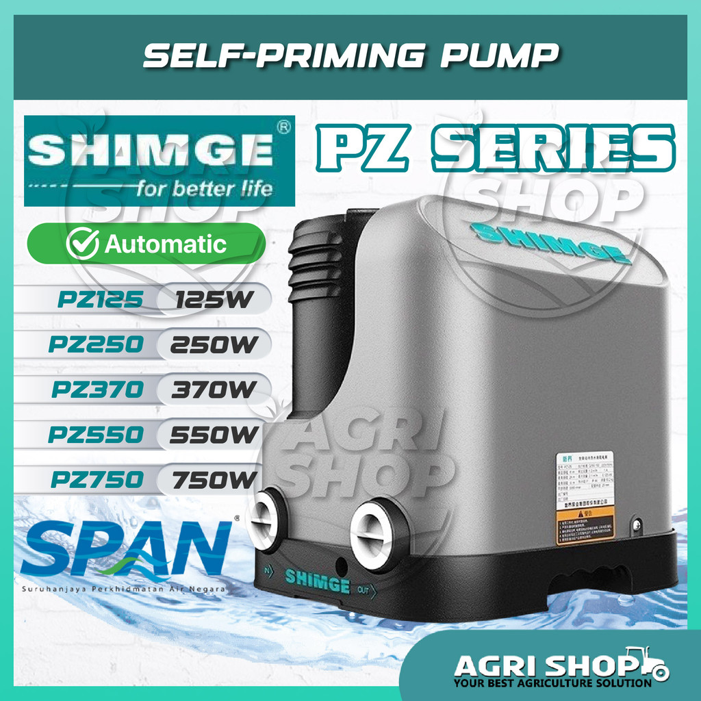 Agrishop SHIMGE PZ Series Fully Automatic Self-Priming Booster Pump ...