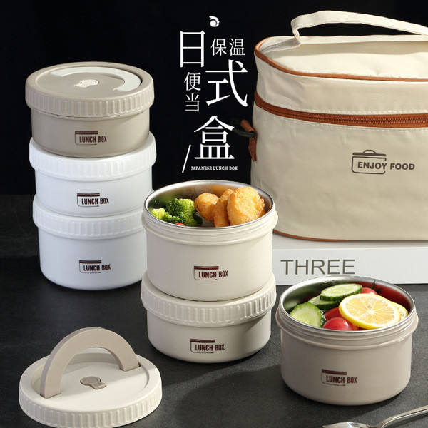 bento lunch box lunch box 316 Stainless Steel Insulated Lunch Box Round ...