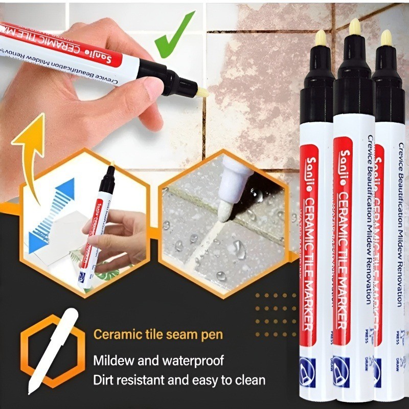Eco-friendly Joint Marker*3/Grout Renew Pen Restoring Grout Lines ...