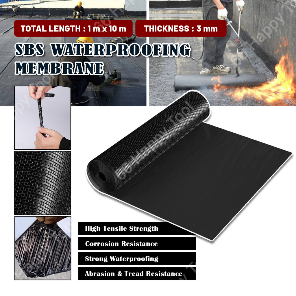 1M x 10Meter SBS Waterproofing Membrane Torch On Mineral Finish Roof ...