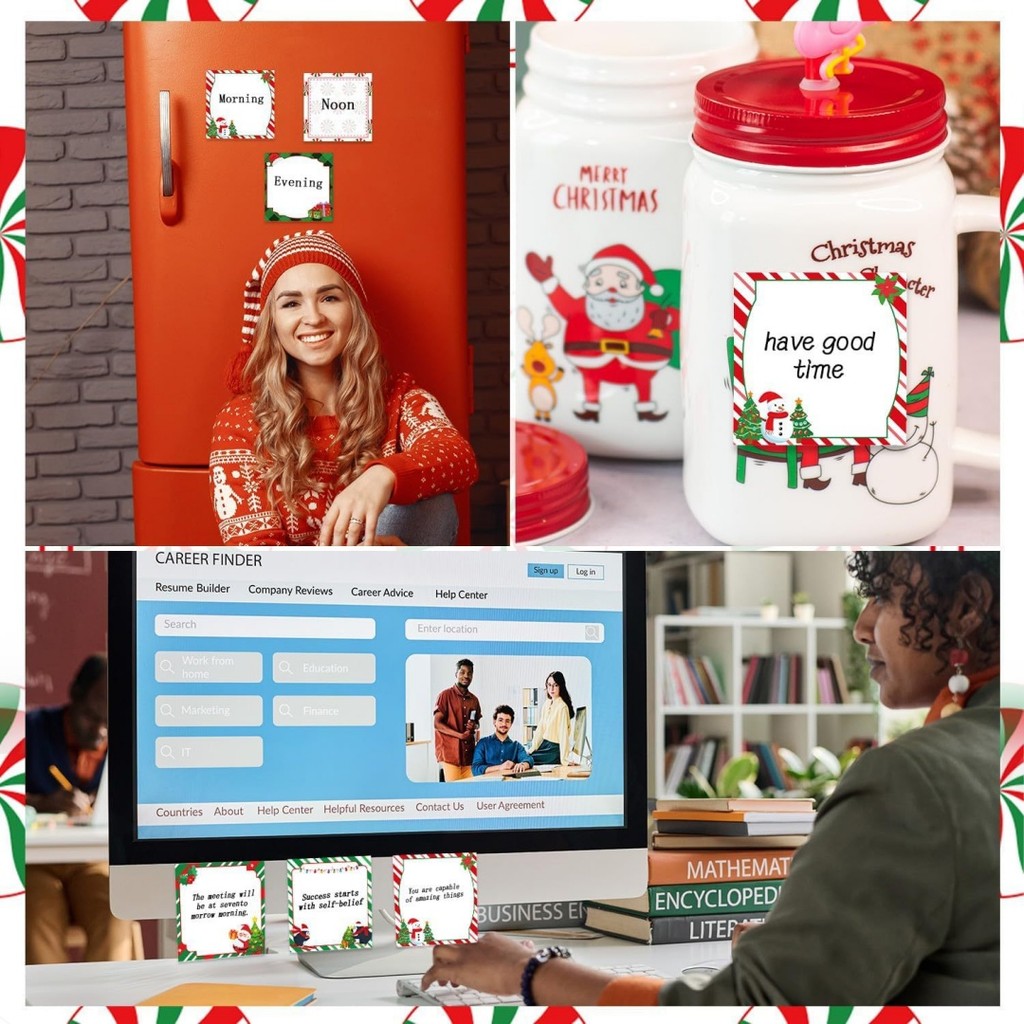50/240/400 Sheet/Pad Christmas Sticky Notes, Cute Sticky Notes 3x3 inch ...