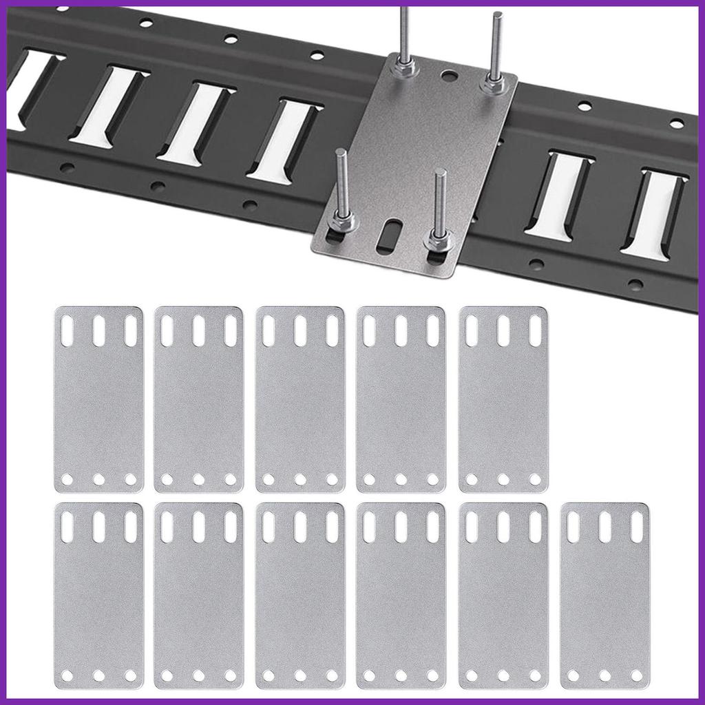 E Track Rail Mounting Plate 12 Pieces Track Rail Plates Bracket with ...