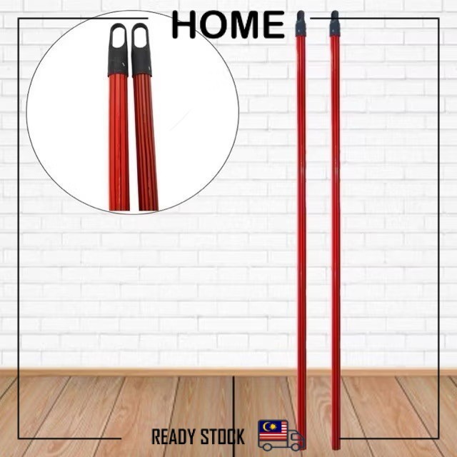 120cm Wooden Broom handle with screw head (Red) | Shopee Malaysia