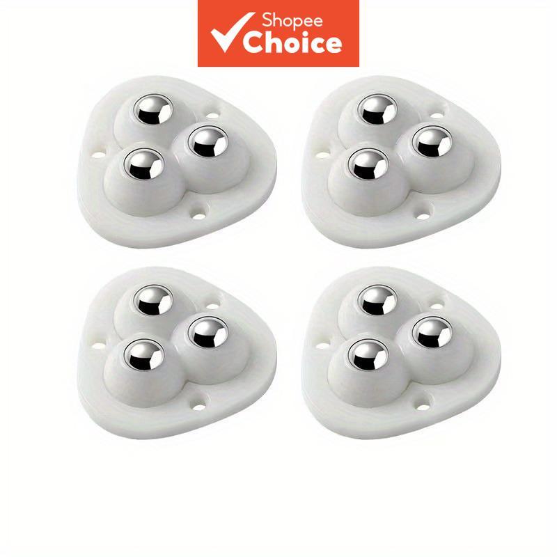 4pc/8pc/12pc Furniture Caster Ball Type Paste Pulley Stainless Steel ...