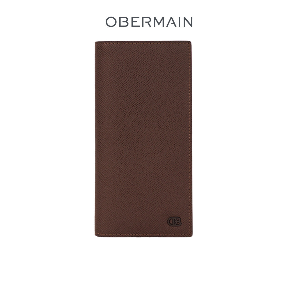 OBERMAIN RFID Long Wallet / Genuine Leather / Brown / OBW328G2 | Shopee ...