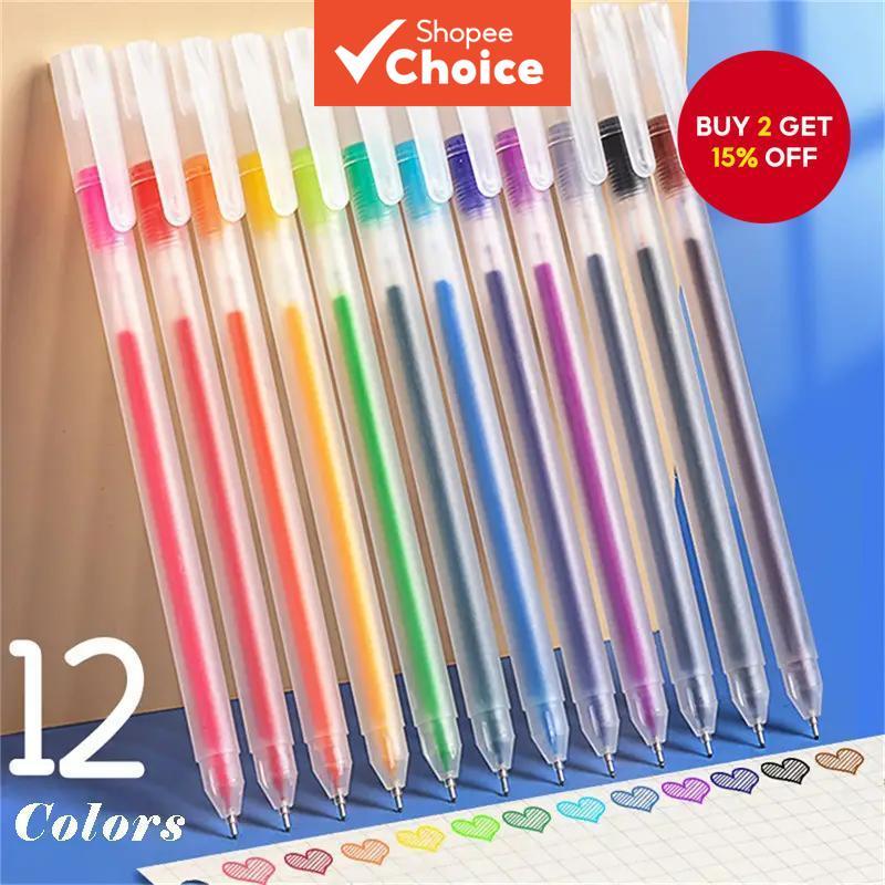 12 Colors Gel Pens Set – Smooth Writing Pens for Students, Journaling ...