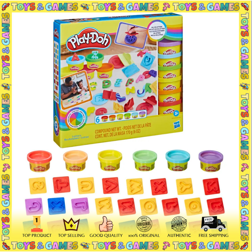 Play-Doh Fundamental Letter Starters Tools Playset With 6 Colourfull ...