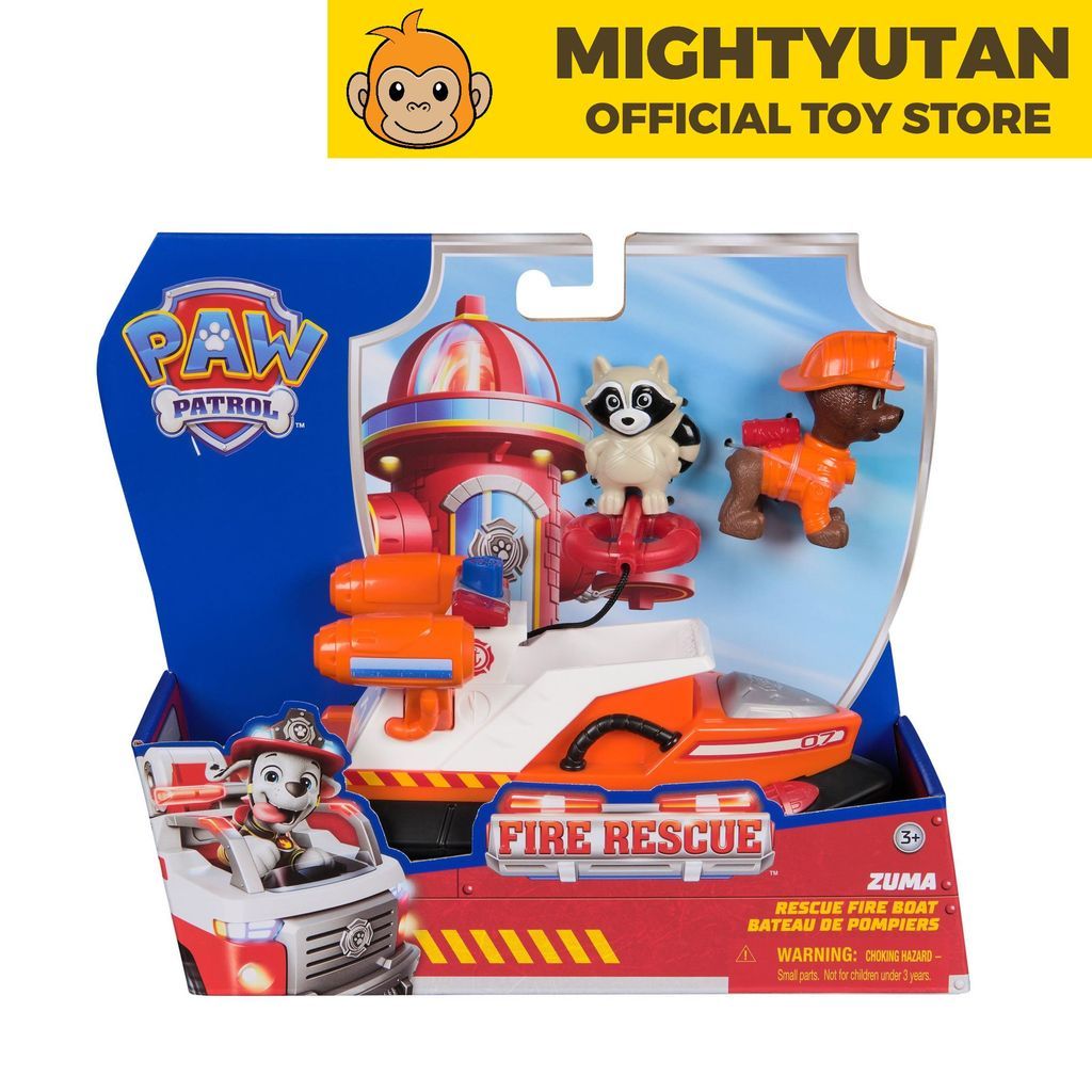 PAW Patrol Fire Rescue: Zuma Rescue Fire Boat with Action Figure ...