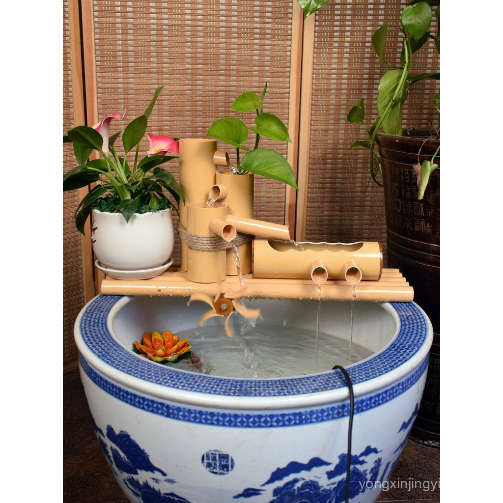 Hiasan Aliran Air PVC Tangki Ikan Peredaran Air Kincir Air Buluh Feng ...