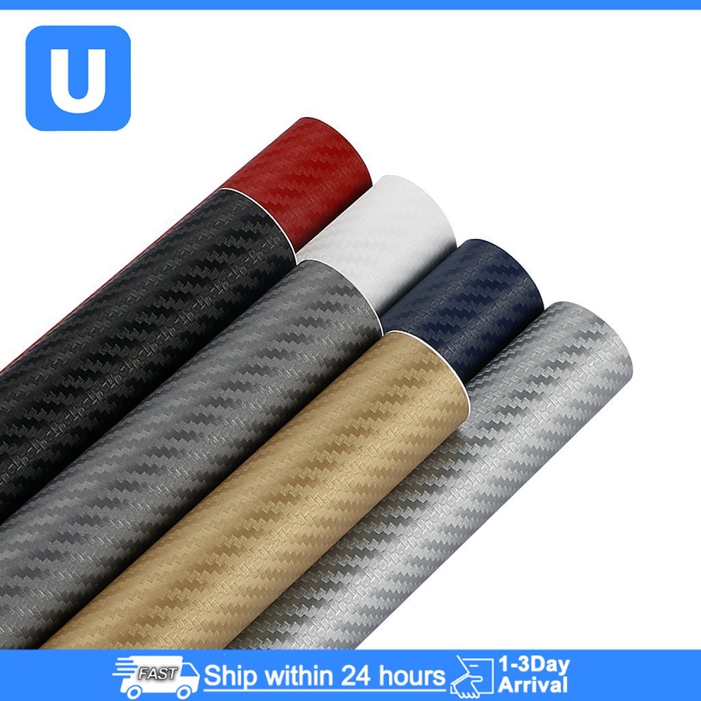 *Local Shipping* 3D Carbon Fiber Vinyl Wrap Film Stickers Decals Car ...