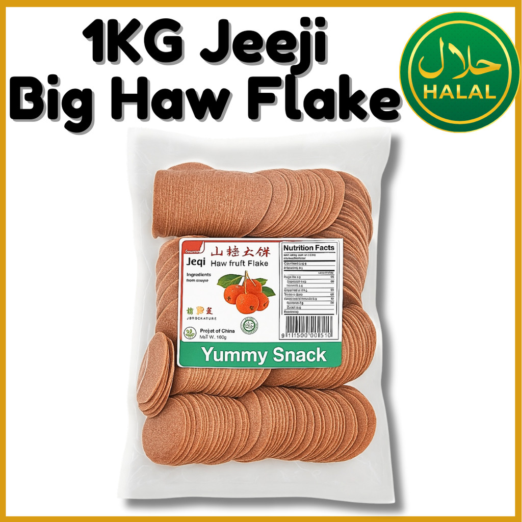 【1KG】Jeeji Asam Big Haw Flake｜山楂大饼｜HALAL｜Hawthorn Snack | Shopee Malaysia