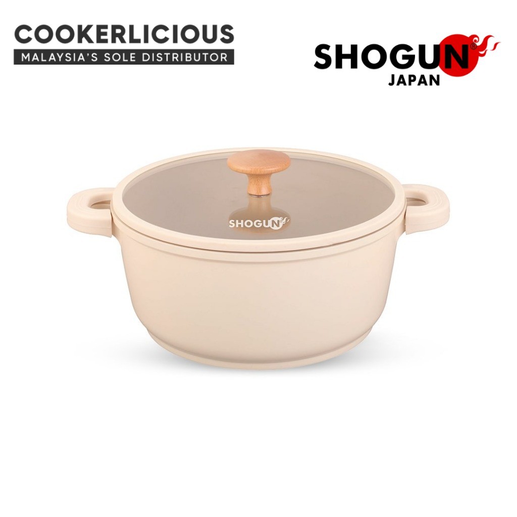 Shogun Ivory Casserole 24cm/4.2L - Healthy Ceramic Non-stick Coating ...
