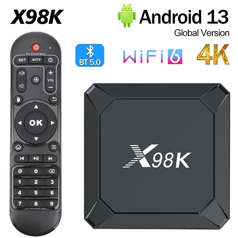 X98K Android 13 RK3528 Smart TV Box WiFi6 Bluetooth Projection Screen TV Top Box Spec 4+32 ...