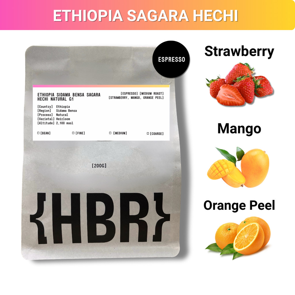 Ethiopia Sidama Bensa Sagara Hechi Natural G1 - (Espresso) | Coffee ...