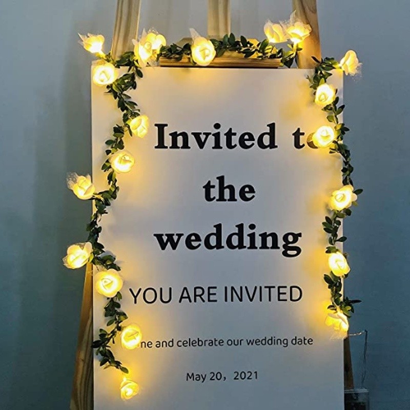 Lampu Raya LED Rose Flower String Light Indoor Decorative Lights ...