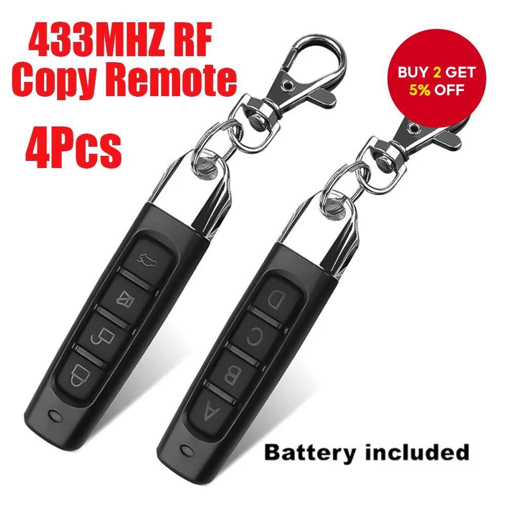 433MHZ Copy Remote Control Auto 4 Channel Code Garage Gate Door Opener ...