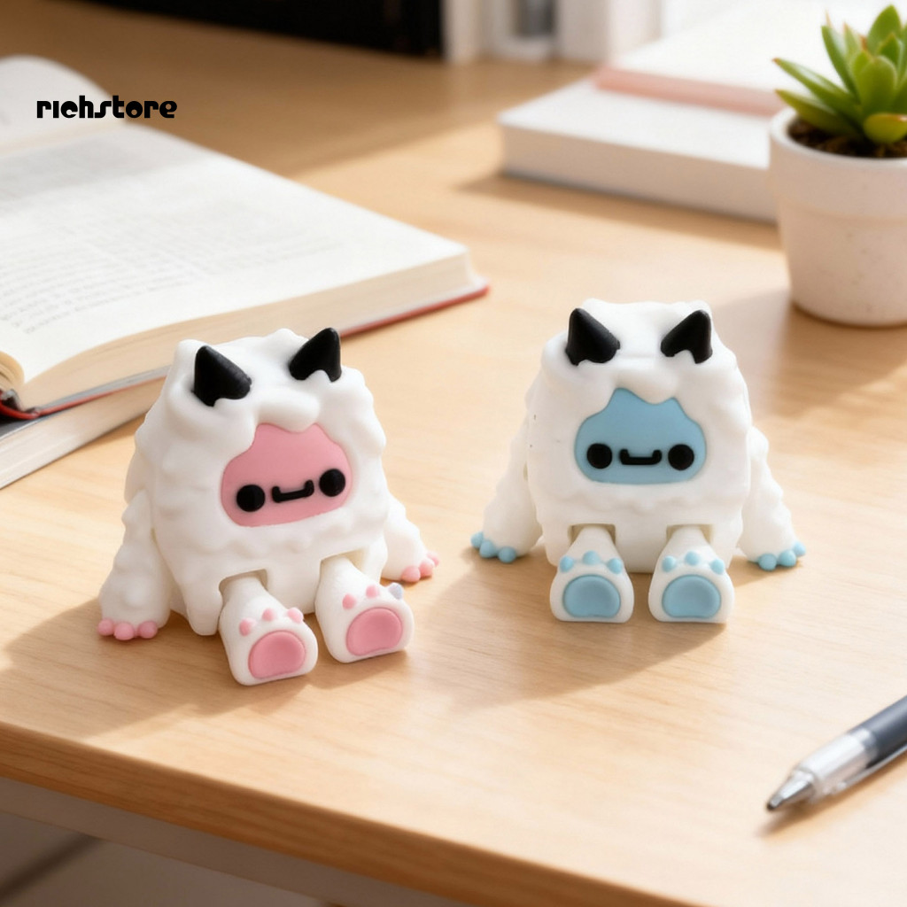 Gaming Mascot Figure Ornament Dual-color Pink Blue 3d Printed Texture ...