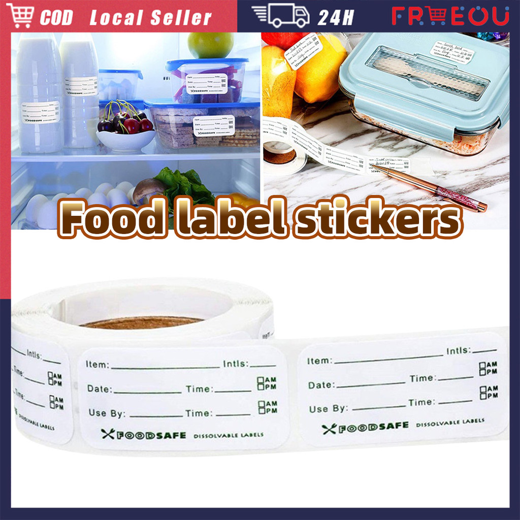 300Pcs Food Date Label Stickers Self Adhesive Shelf life label for ...