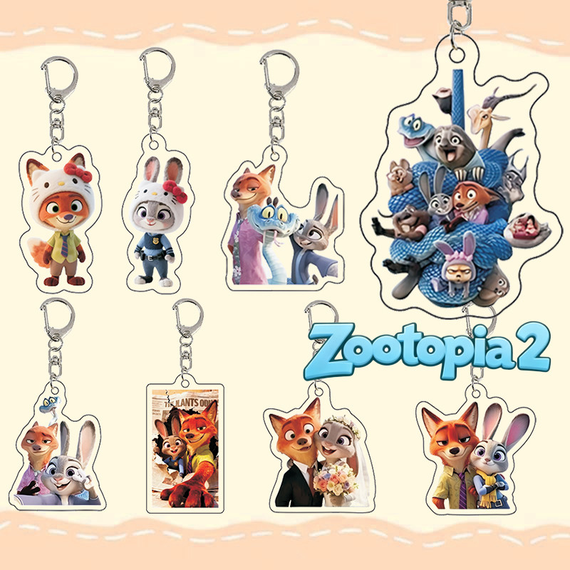 Zootopia 2 Gary De'Snake Acrylic Keychain Souvenirs Judy Nick Couple ...